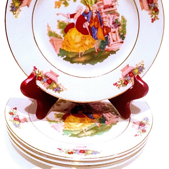 Romeo Y Julieta | Dining | Vintage Salad Dessert Plates Cottage ...
